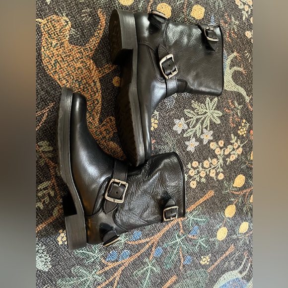 Frye | Shoes | Frye Veronica Black Motorcycle Boots | Poshmark